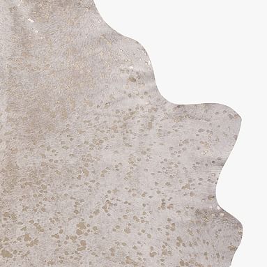 Silver Metallic Cow Hide Rug | Pottery Barn Teen