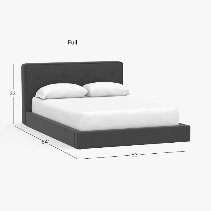 Cushy Upholstered Platfrom Bed | Pottery Barn Teen