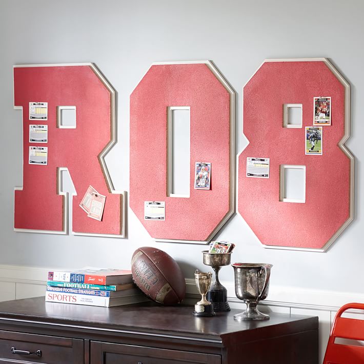 Wood And Cork Varsity Wall Letters | Pottery Barn Teen
