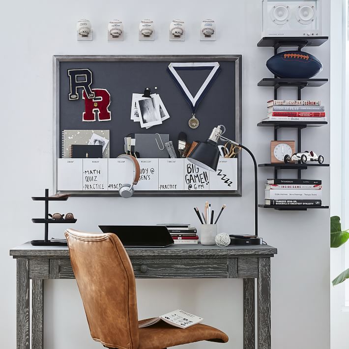 Pinboard with Dry Erase Calendar Cubby | Wall Organizers | Pottery Barn ...