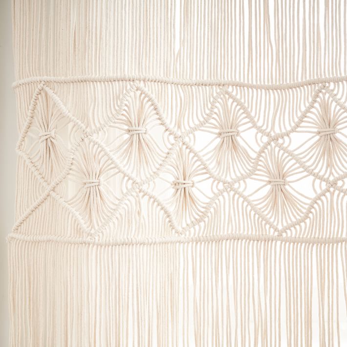Macramé Decorative Panel - Ivory | Pottery Barn Teen