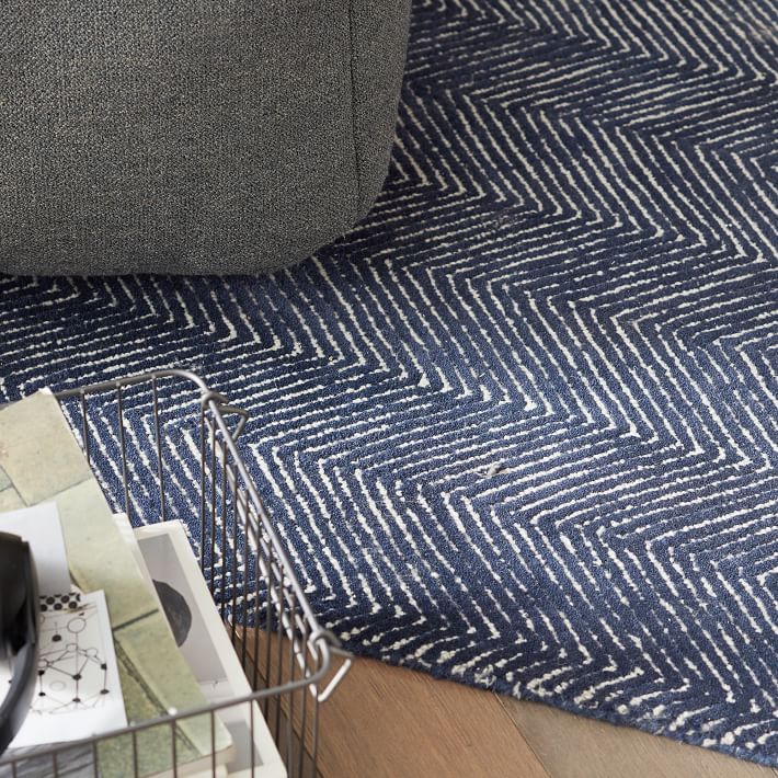 Herringbone Wool Rug | Pottery Barn Teen