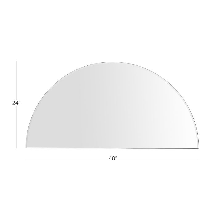 Frameless Half Circle Mirror | Pottery Barn Teen