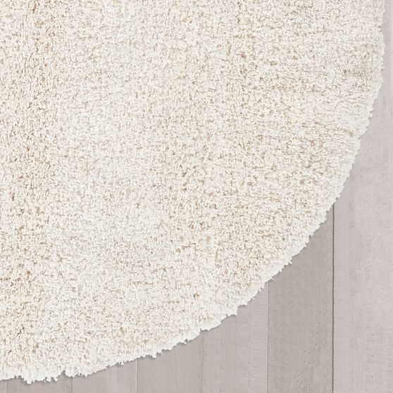 Ivory Performance Round Luxe Shag Rug | Teen Rug | Pottery Barn Teen