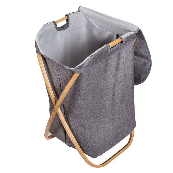 Bamboo & Canvas Hamper | Pottery Barn Teen