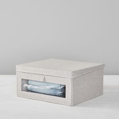 Gray Drop Front Storage Box | Pottery Barn Teen