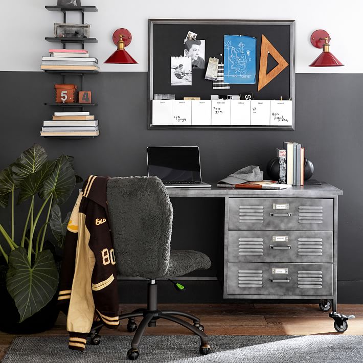 Pinboard with Dry Erase Calendar Cubby | Wall Organizers | Pottery Barn ...