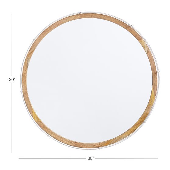 White Rattan Circle Mirror | Pottery Barn Teen