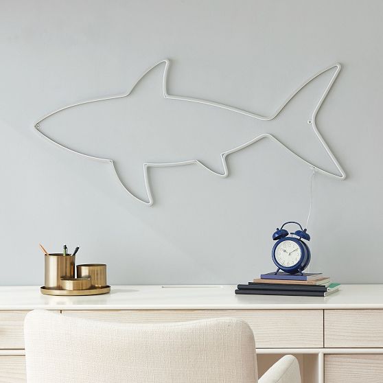 Shark LED Wall Light | Pottery Barn Teen