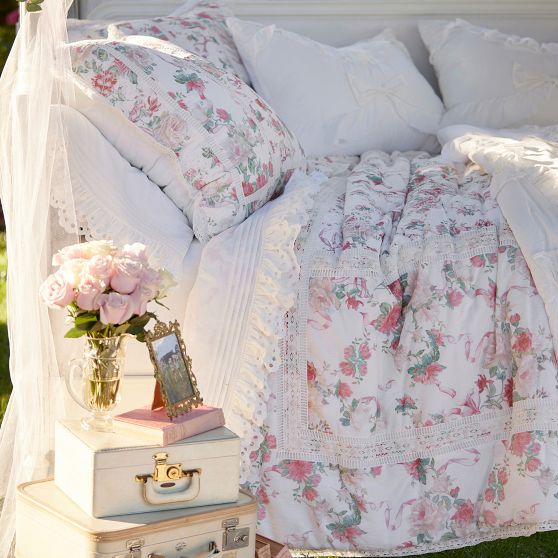LoveShackFancy Eyelet Ruffle Sheet Set | Pottery Barn Teen