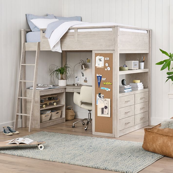 Sleep & Study Dresser Loft Bed | Pottery Barn Teen
