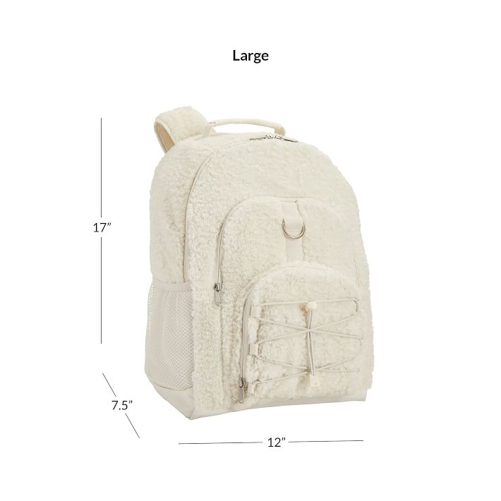 Gear-Up Cream Solid Cozy Sherpa Backpack | Pottery Barn Teen