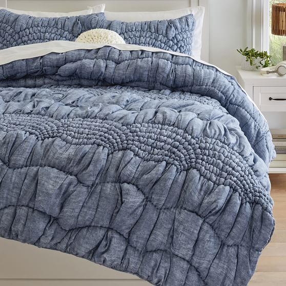 Cream Puff Microfiber Quilt - Sage | Pottery Barn Teen