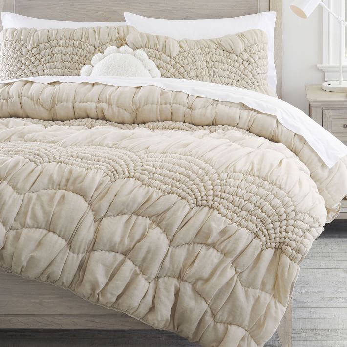Cream Puff Microfiber Quilt - Sage | Pottery Barn Teen