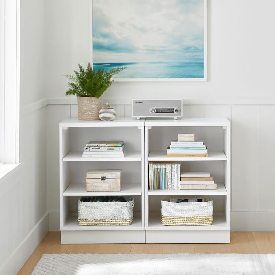 Bowen Double 3-Shelf Low Bookcase | Pottery Barn Teen