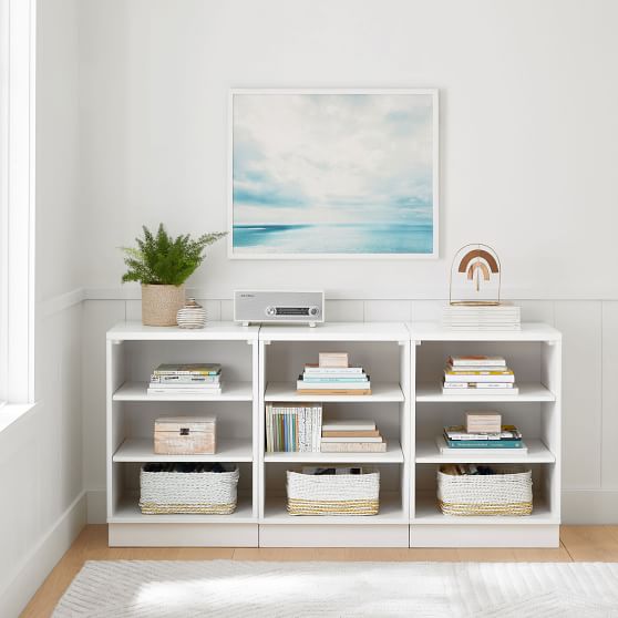 Bowen Triple 3-Shelf Low Bookcase | Pottery Barn Teen