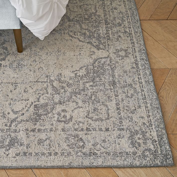 Vintage Chic Performance Rug - Gray | Pottery Barn Teen