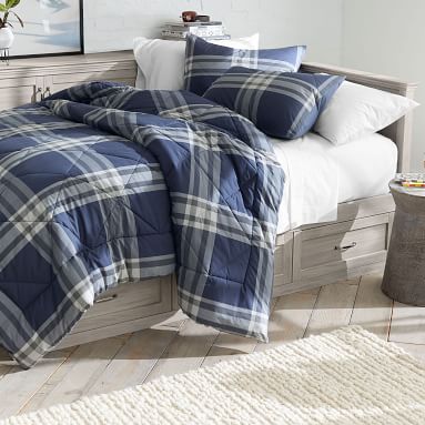 Textured Wool Rug, Navy | Teen Rug | Pottery Barn Teen