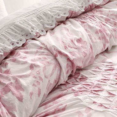 LoveShackFancy Garden Damask Smocked Quilt | Pottery Barn Teen