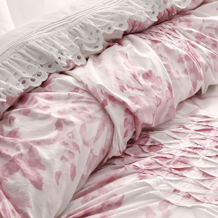 LoveShackFancy Garden Damask Smocked Quilt | Pottery Barn Teen