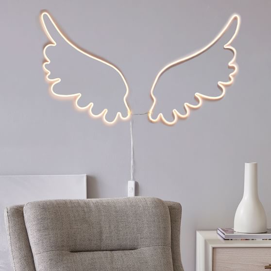 Wings LED Wall Light | Pottery Barn Teen
