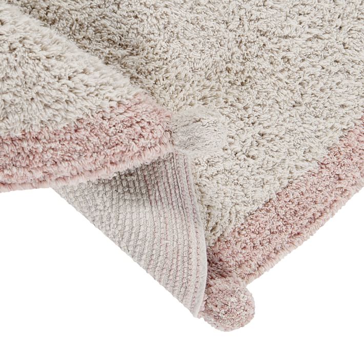 Pom-Pom Round Washable Cotton Rug | Pottery Barn Teen