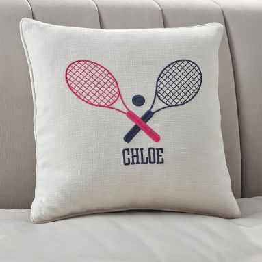 Tennis Monogram Pillow | Pottery Barn Teen