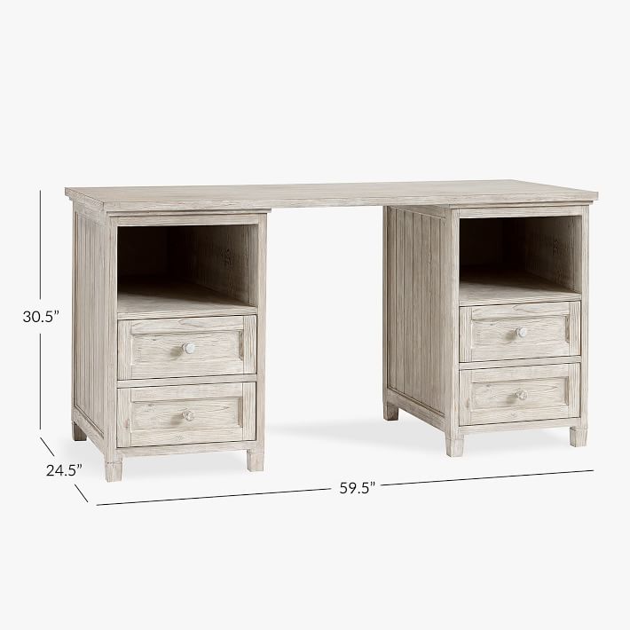Beadboard Smart Double Cubby Desk | Pottery Barn Teen