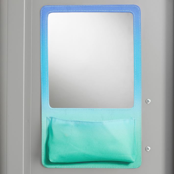 Ombre Locker Mirror & Pocket Organizer | Locker Decoration | Pottery ...