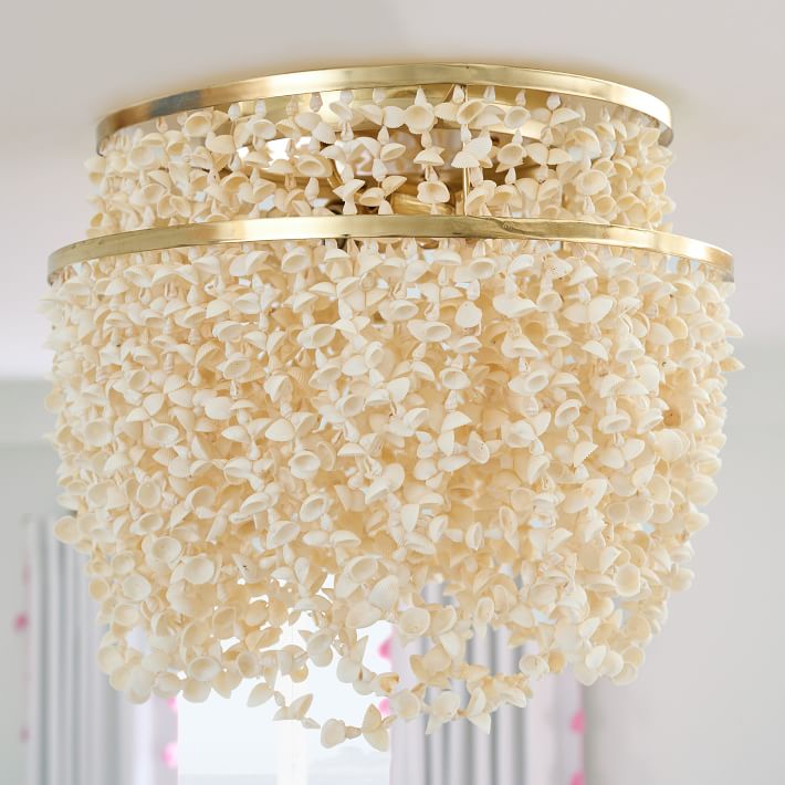 Lilly Pulitzer Draped Shell Flush Mount | Pottery Barn Teen