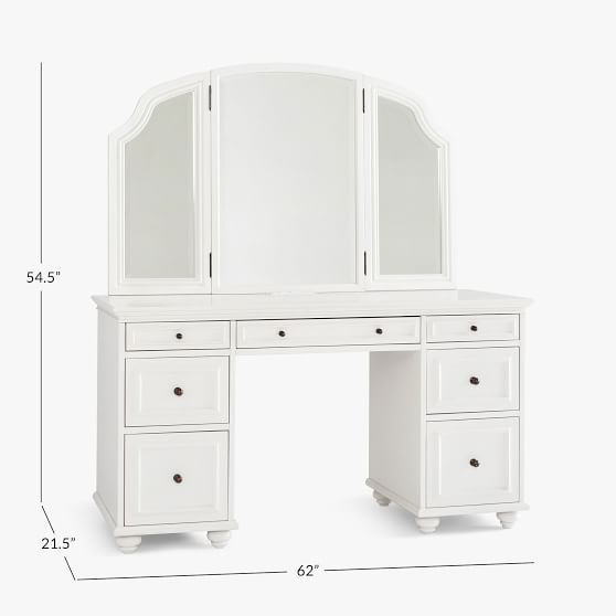 Chelsea Smart™ Storage Vanity Desk Set | Pottery Barn Teen