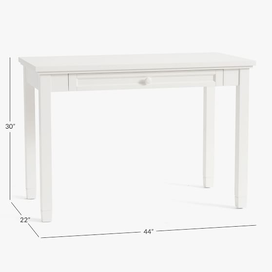 Beadboard Classic Small Space Desk and Sherpa Ivory Airgo Desk Chair ...