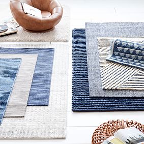 Textured Wool Rug, Navy | Teen Rug | Pottery Barn Teen