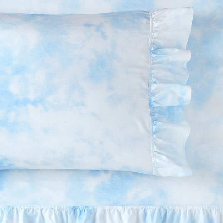 Tie-Dye Washed Cotton Ruffle Sheet Set | Pottery Barn Teen