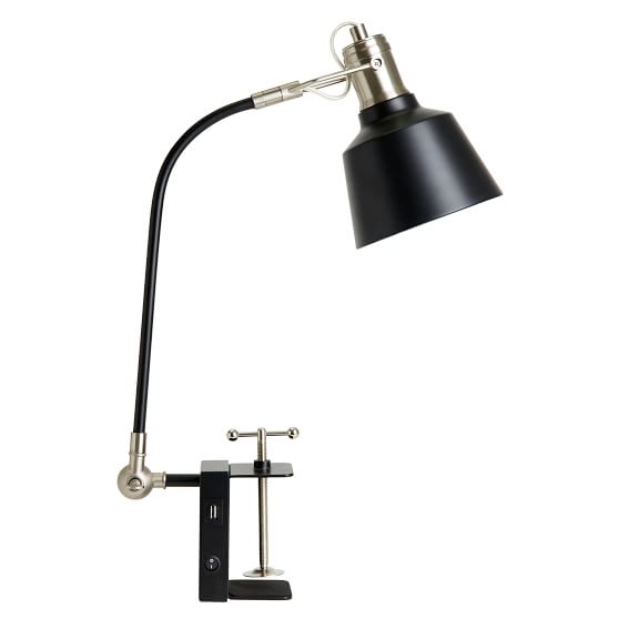 Taylor Clamp On Task Lamp with USB | Pottery Barn Teen