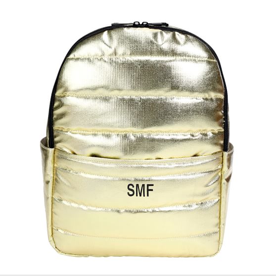 Metallic Puffer Gold Backpack | Pottery Barn Teen