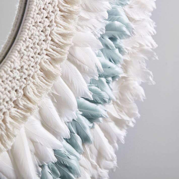 Feather Wall Mirror | Pottery Barn Teen