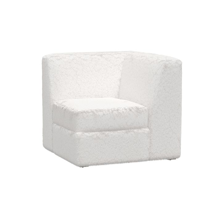 Open Box: Riley Storage Corner Chair, Polar Bear Ivory | Pottery Barn Teen
