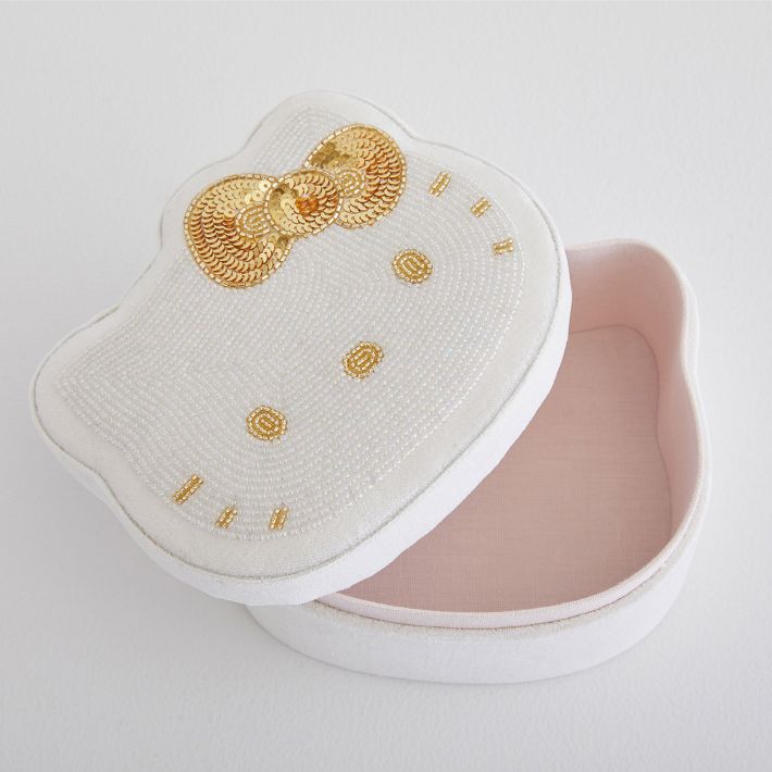 Hello Kitty® Beaded Velvet Jewelry Box | Pottery Barn Teen