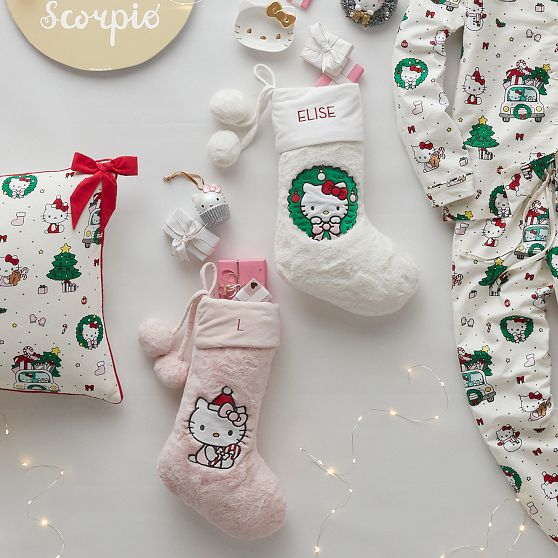 Hello Kitty® Holiday Stocking Blush | Pottery Barn Teen