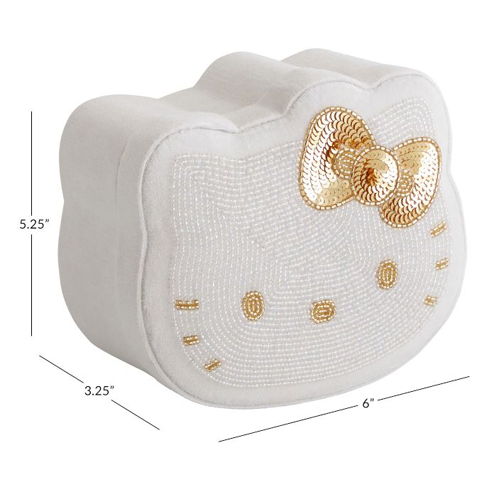 Hello Kitty® Beaded Velvet Jewelry Box | Pottery Barn Teen