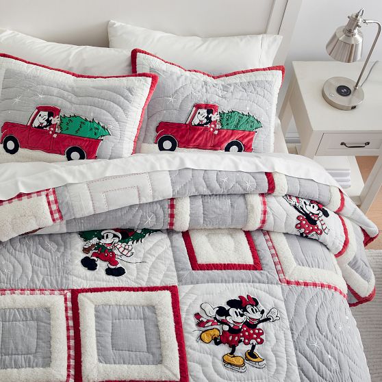 Disney Mickey Mouse Holiday Patchwork Quilt | Pottery Barn Teen
