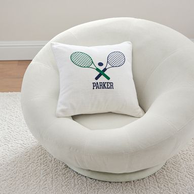 Tennis Monogram Pillow | Pottery Barn Teen
