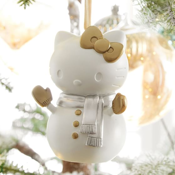 Hello Kitty® Snowman 3-D Molded Ornamentt | Pottery Barn Teen