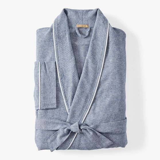 Solid Organic Flannel Robe | Pottery Barn Teen