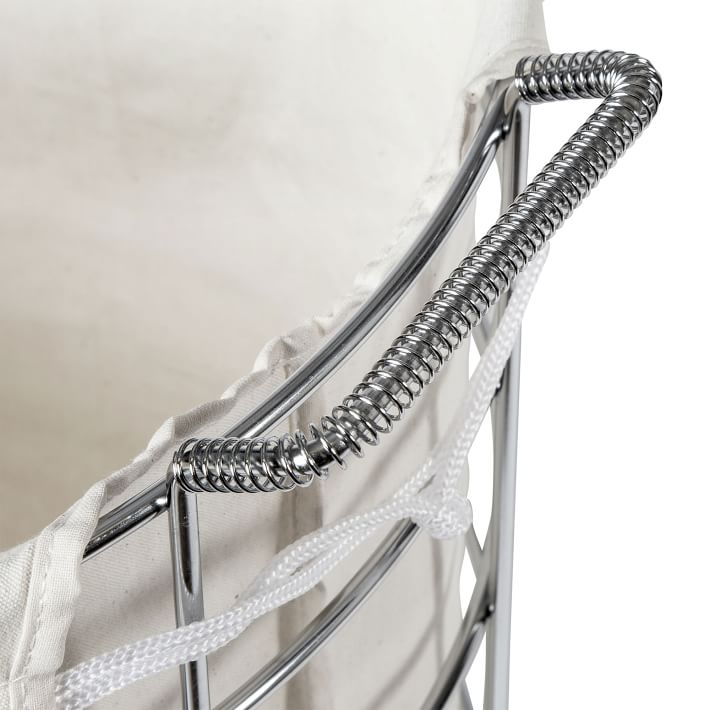 Chrome Wire Rolling Hamper | Pottery Barn Teen
