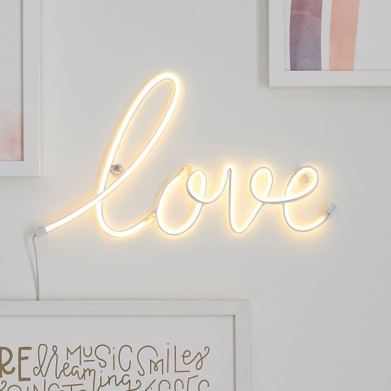 Mini Love Neon Light | Pottery Barn Teen