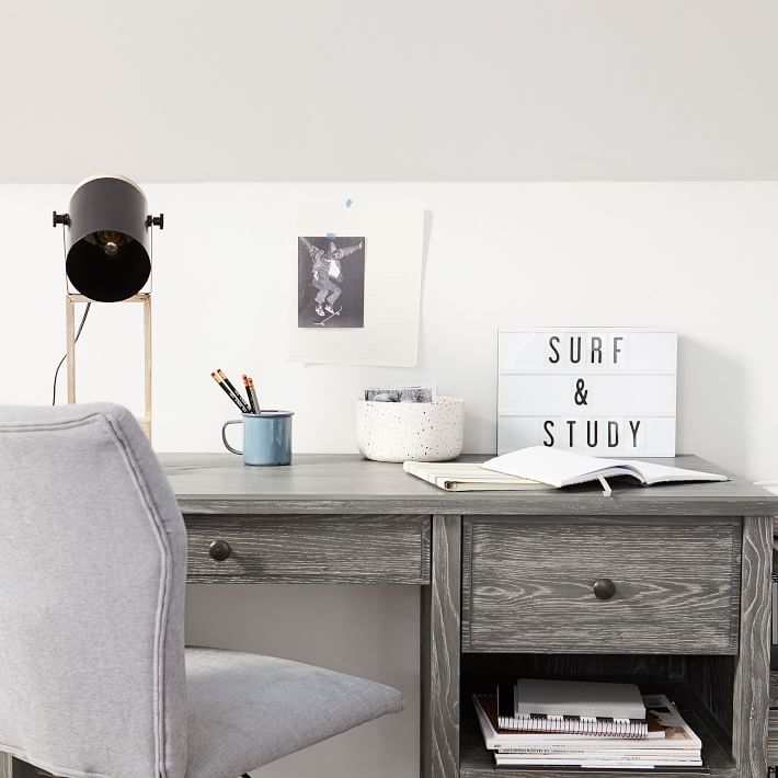 Wood and Metal Amplifier Task Lamp | Pottery Barn Teen