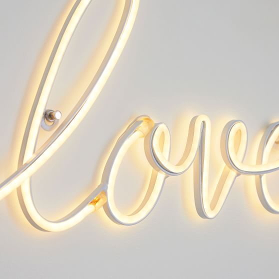 Mini Love Neon Light | Pottery Barn Teen