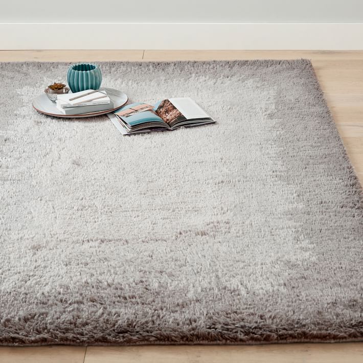 Ombre Performance Shag Rug - Light Gray | Pottery Barn Teen